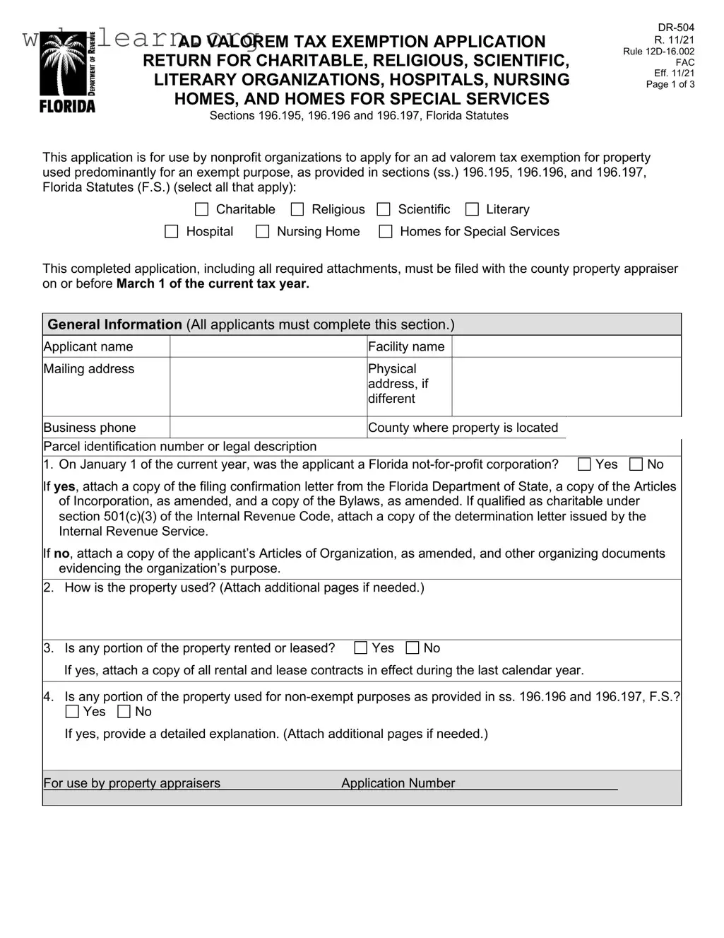 Fill Out a Valid Dr 504 Florida Form With Ease ⇒ WebLearn